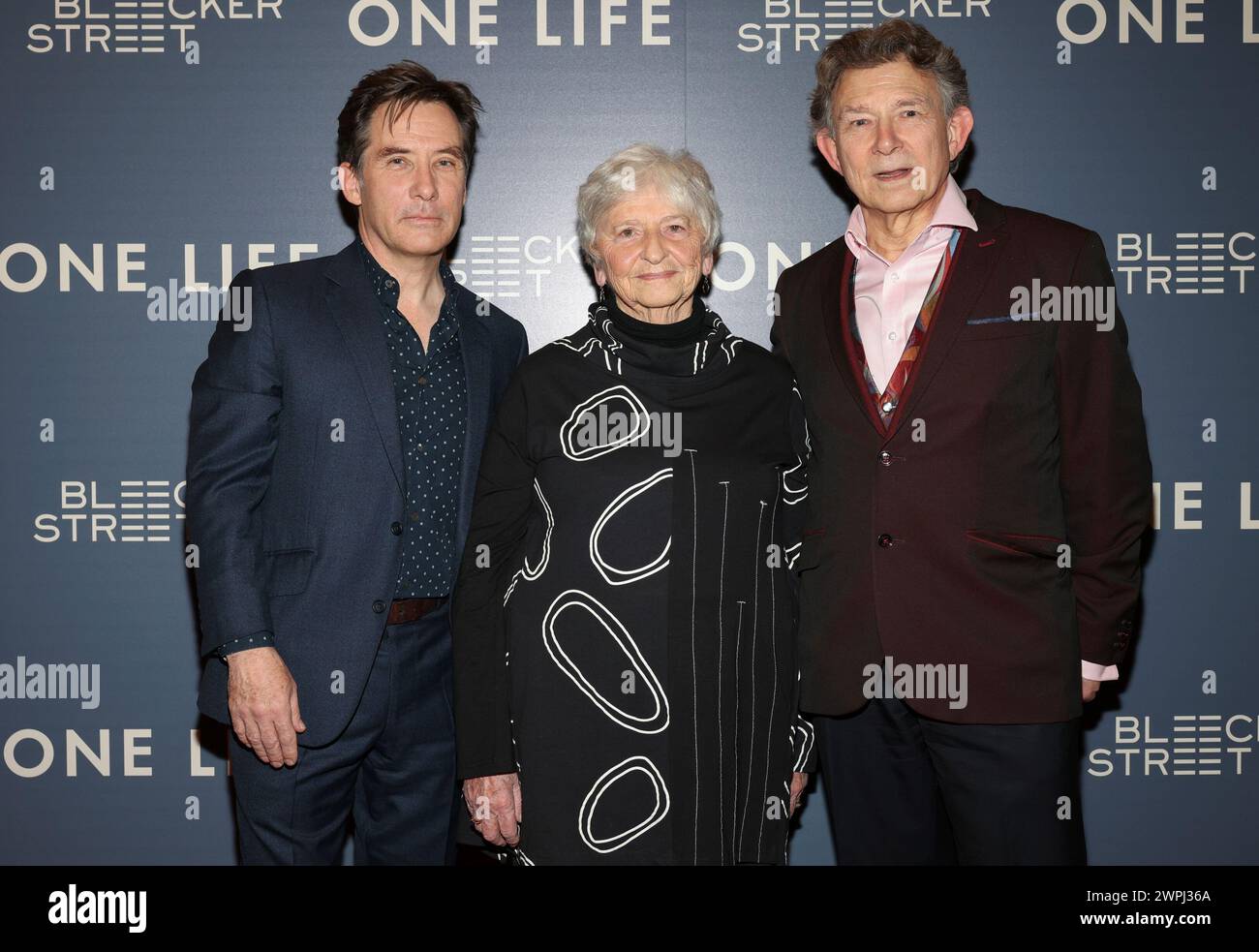 James Hawes, from left, Eva Paddock, and Nick Winton attend the ...