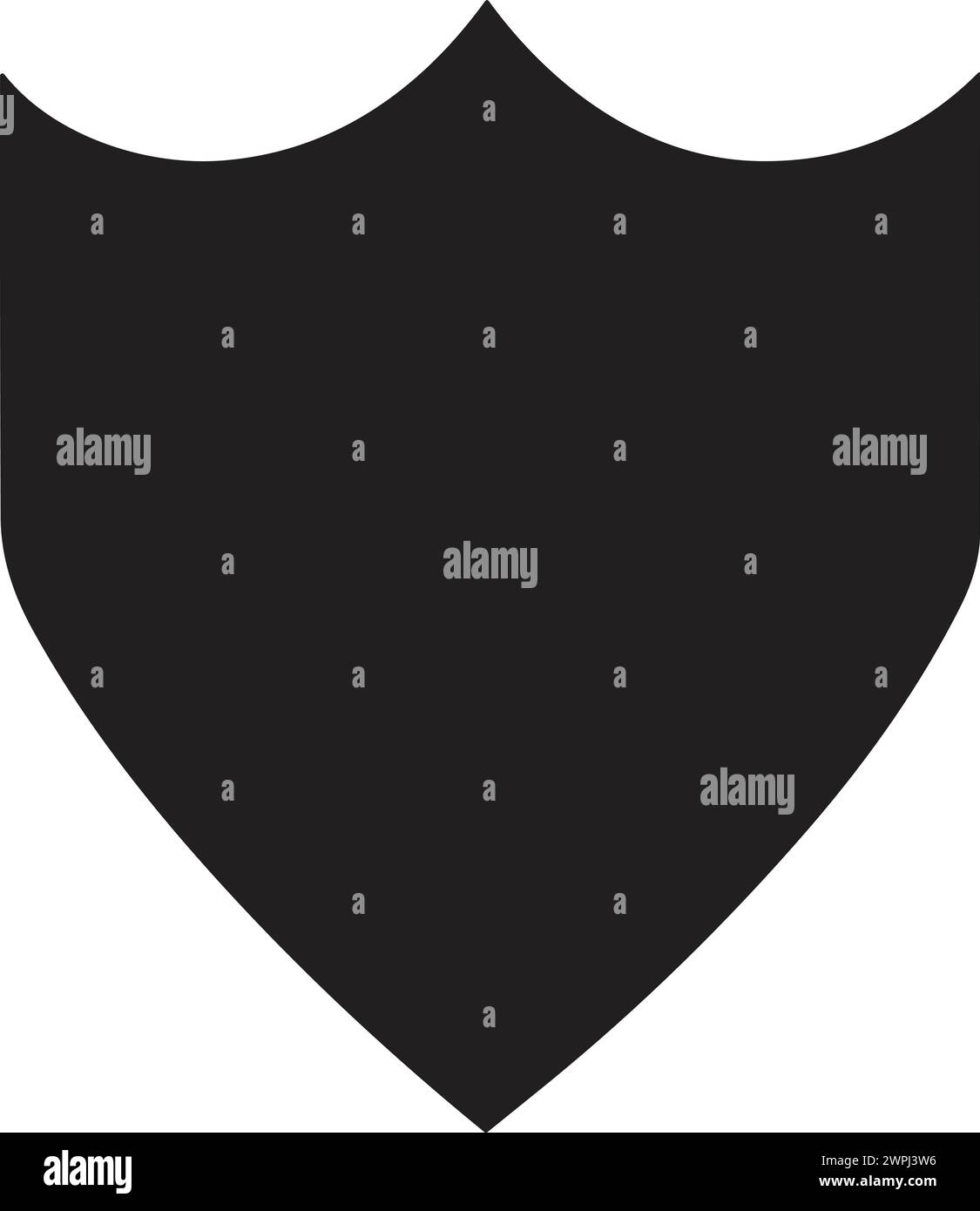 Vintage style shield logo in modern minimal style isolated on ...