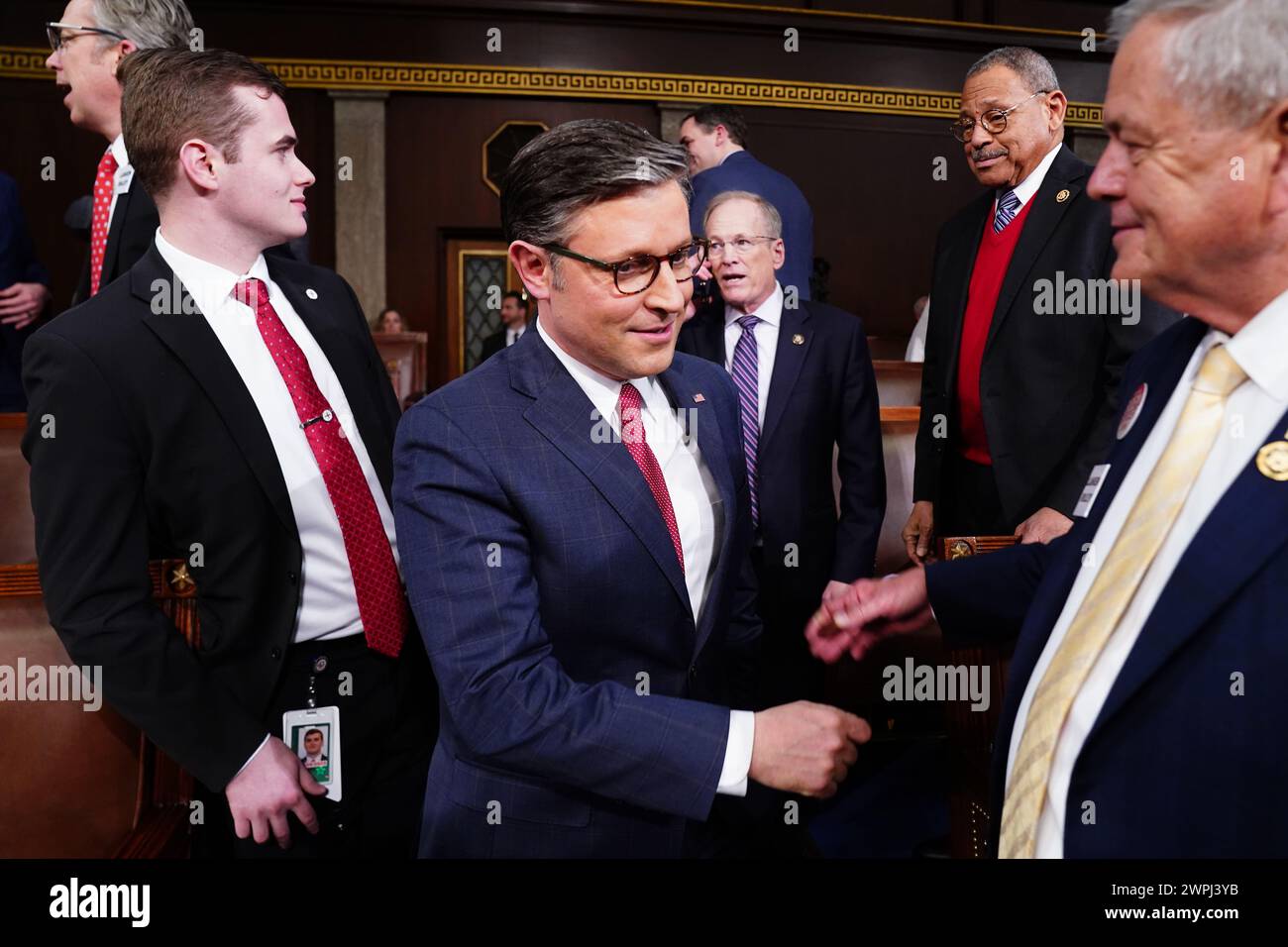 Speaker of the US House of Representatives Mike Johnson (Republican of ...