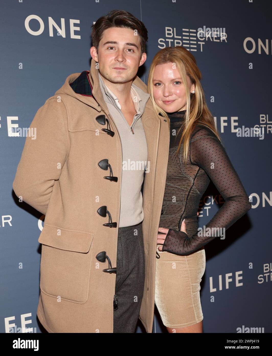 Michael Bonini, left, and Revell Carpenter attend the premiere of "One ...