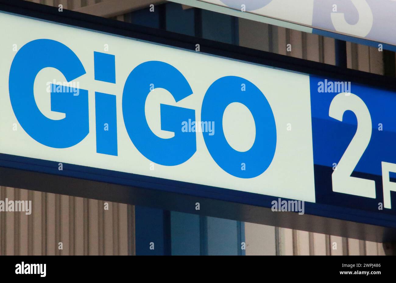 The logo of GiGO managed by GENDA GiGO Entertainment Inc. is seen in ...