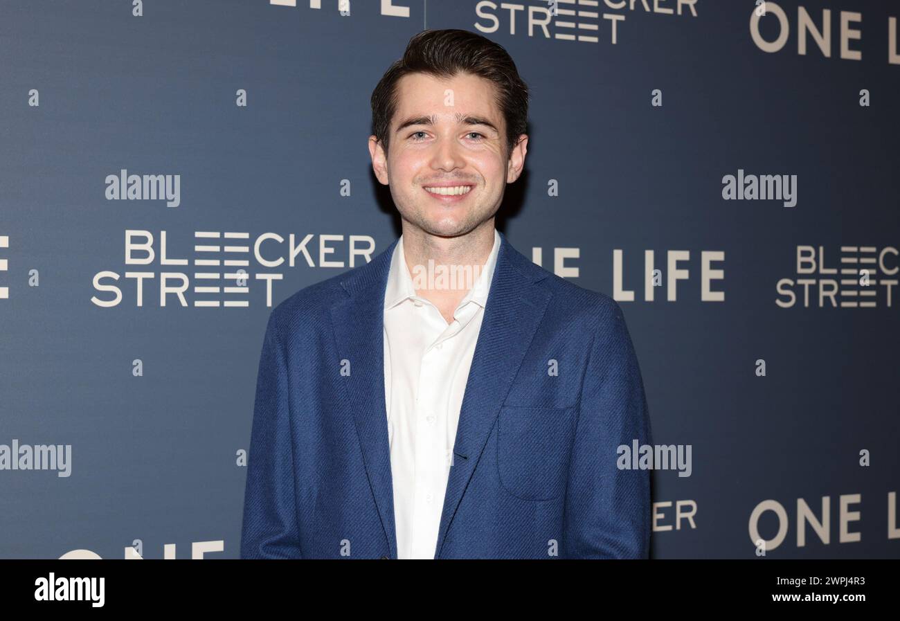 Luke Slattery attends the premiere of "One Life" at the Museum of ...