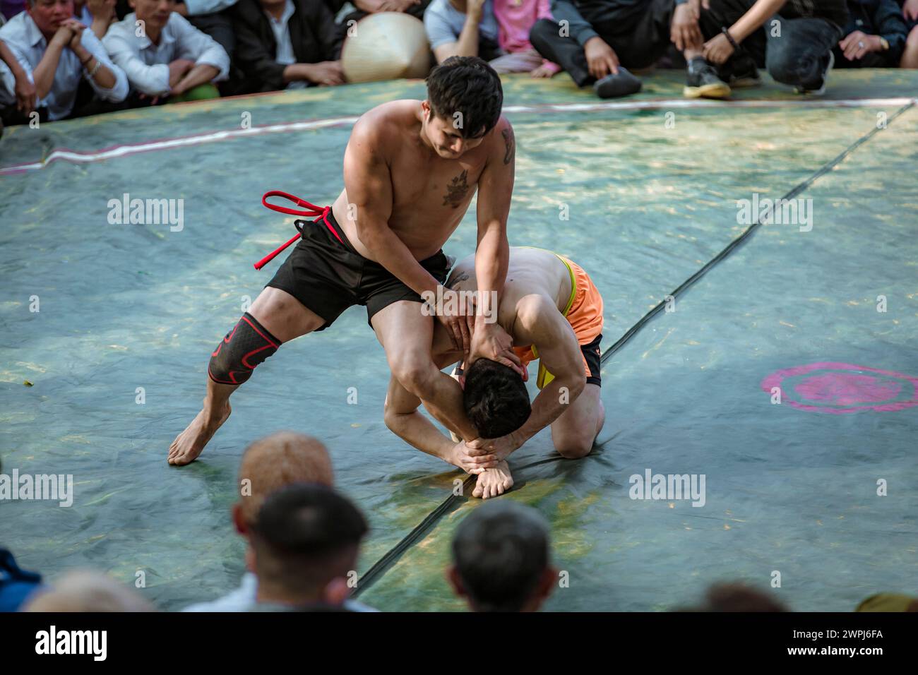Traditional wrestling in a Vietnamese village Stock Photo - Alamy