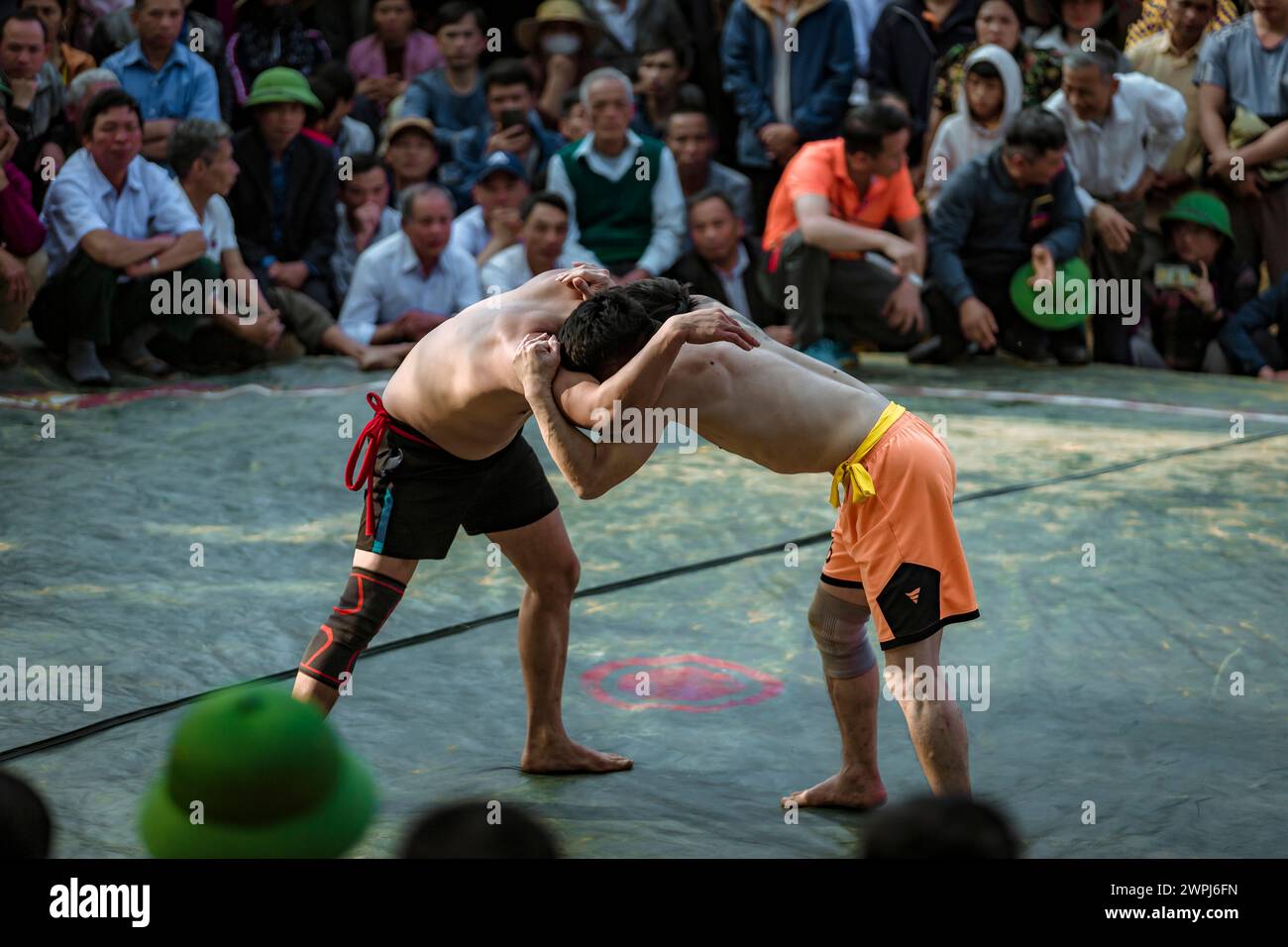 Traditional wrestling in a Vietnamese village Stock Photo - Alamy
