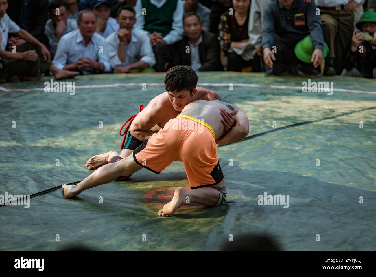 Traditional wrestling in a Vietnamese village Stock Photo - Alamy