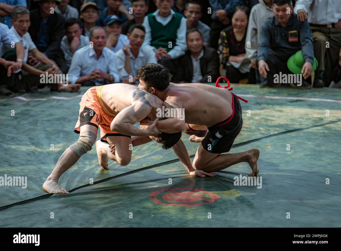 Traditional wrestling in a Vietnamese village Stock Photo - Alamy