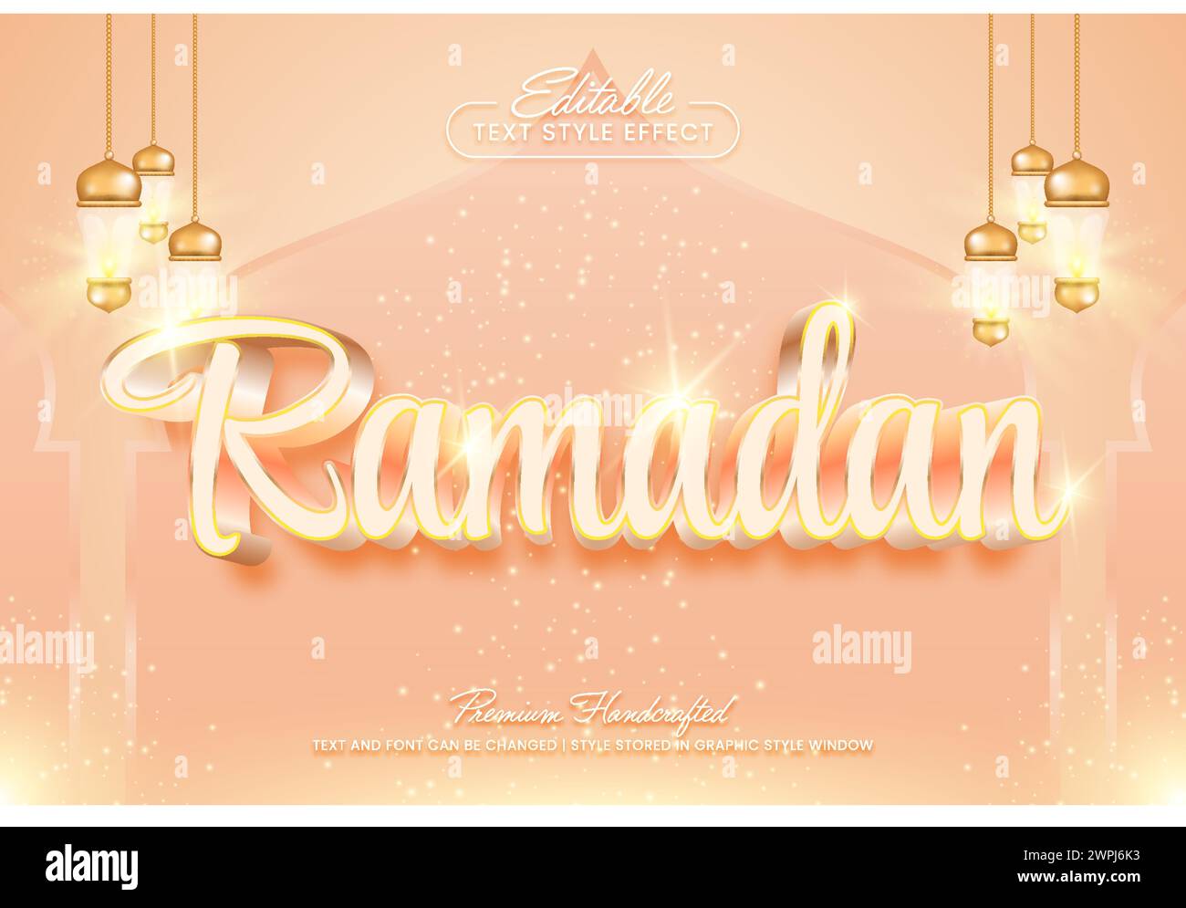 Ramadan text effect hi-res stock photography and images - Alamy