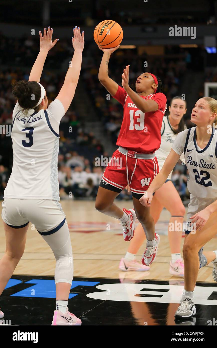 Minneapolis, Minnesota, USA. 7th Mar, 2024. Wisconsin Badgers guard ...