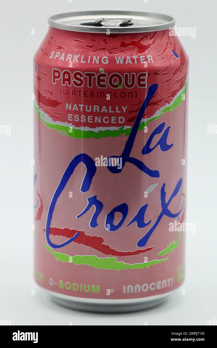 LaCroix Pasteque Watermelon sparkling water can Stock Photo - Alamy