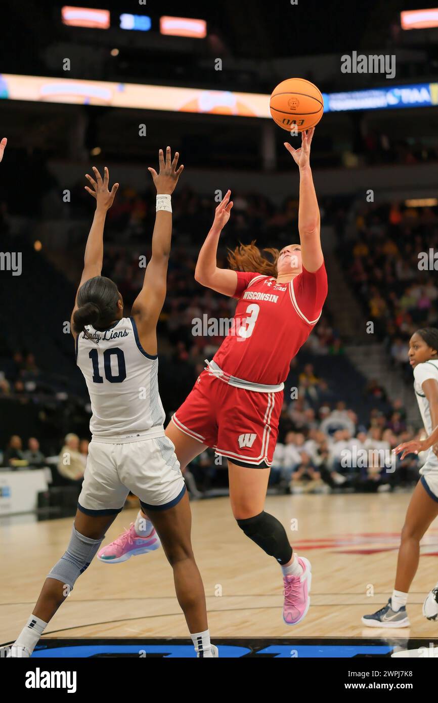 Minneapolis, Minnesota, USA. 7th Mar, 2024. Wisconsin Badgers guard ...