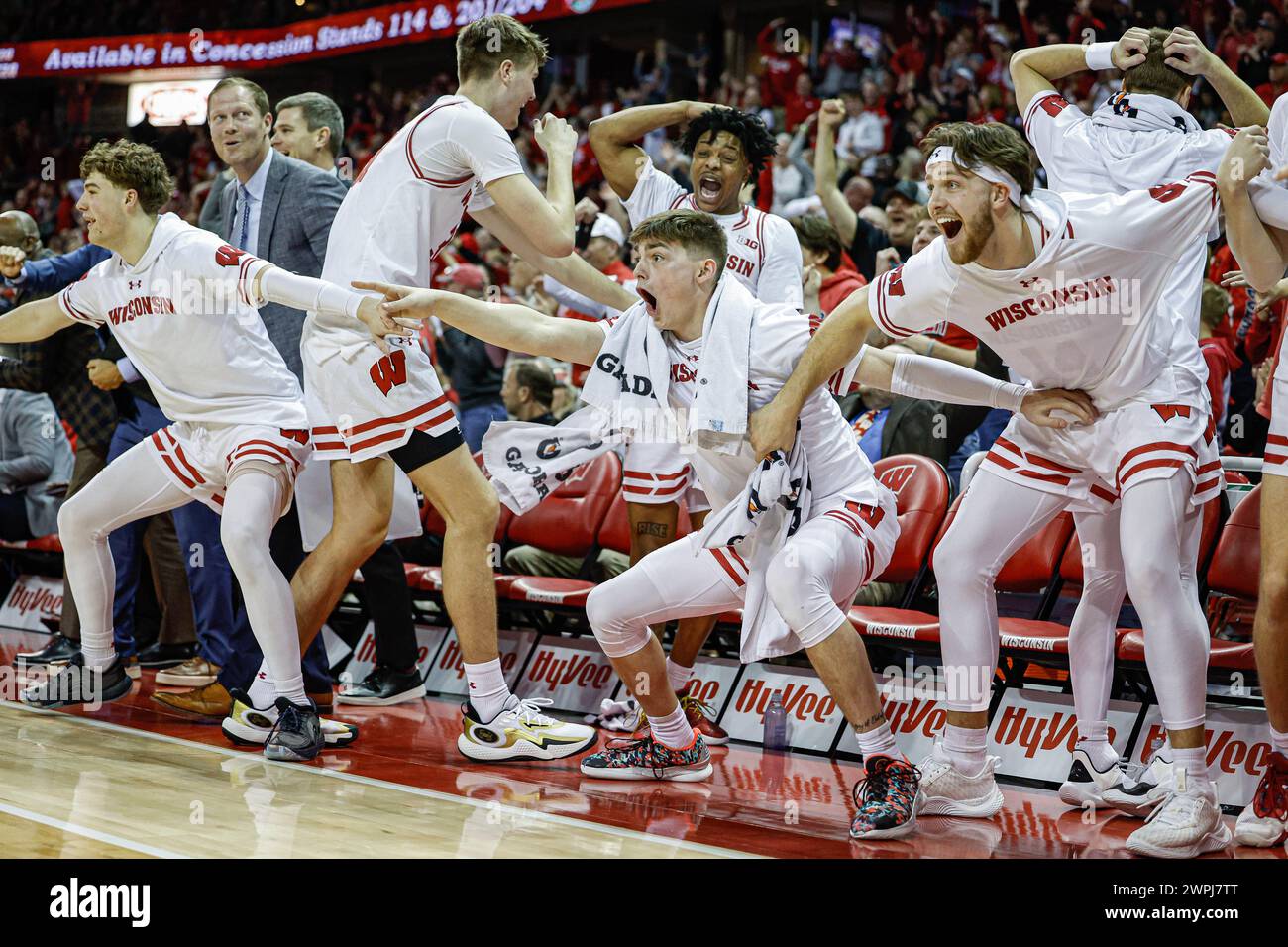 Madison, WI, USA. 7th Mar, 2024. Wisconsin Badgers guard Connor ...