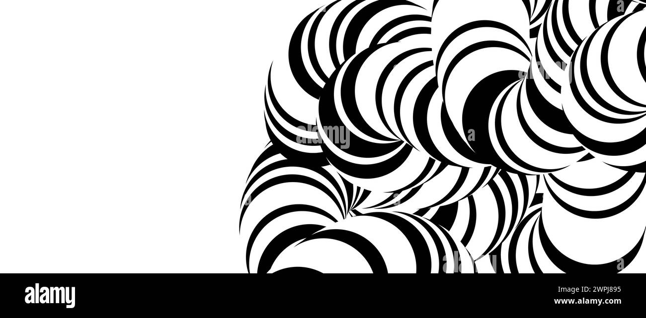 Abstract twisted tube background. Black white striped cord knot concept ...