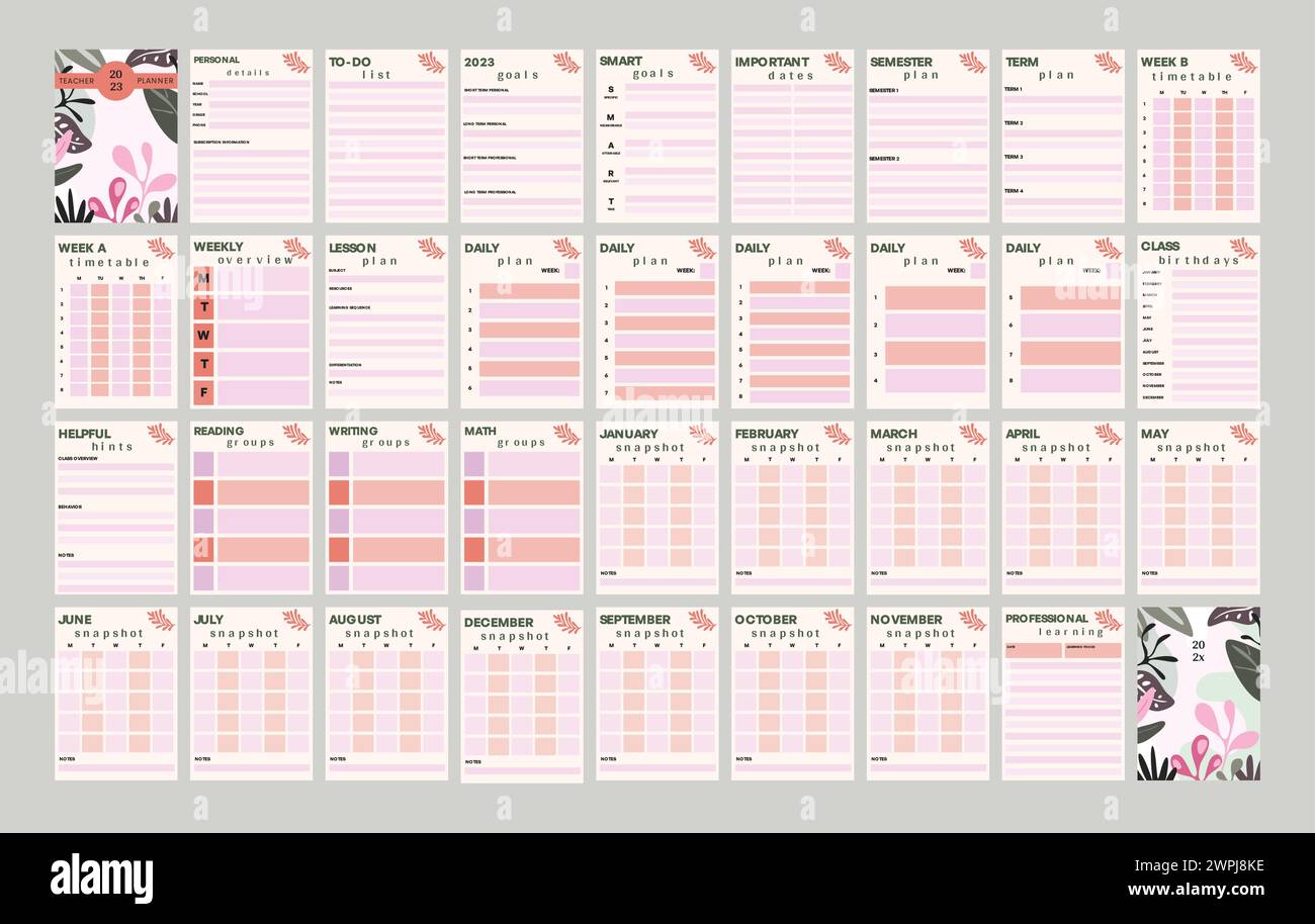 Planner template for daily planning and organizing Stock Vector Image ...