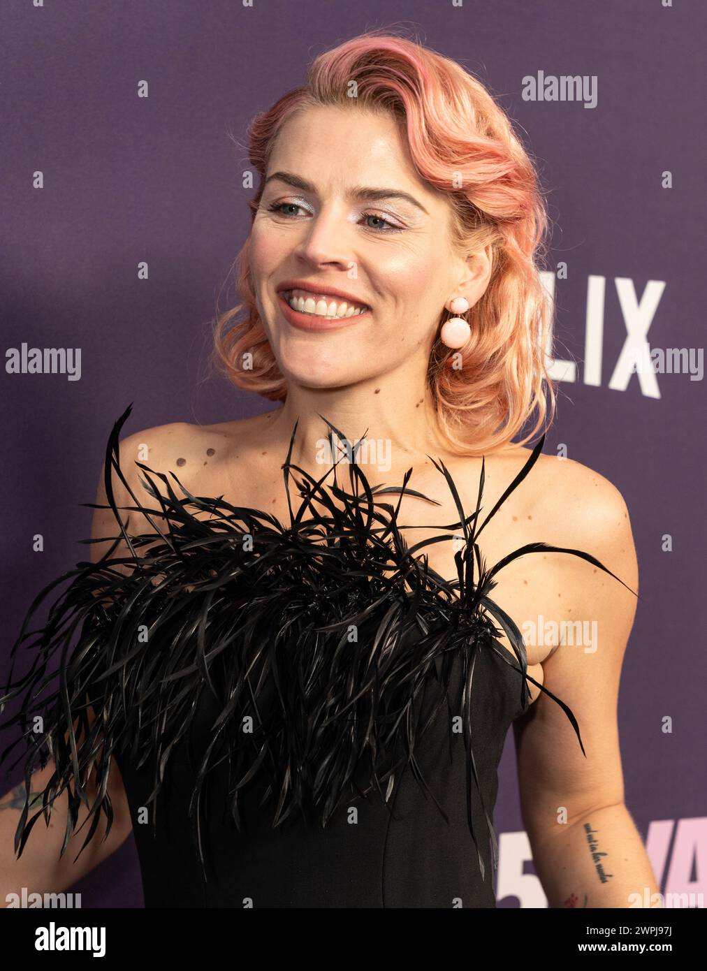 Busy Philipps wearing dress by Christian Siriano attends Girls5eva by ...