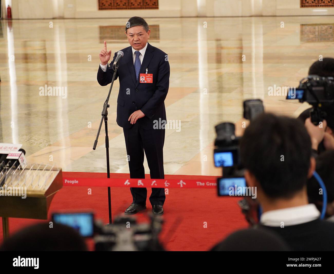 Beijing, China. 8th Mar, 2024. Chinese Minister of Ecology and ...