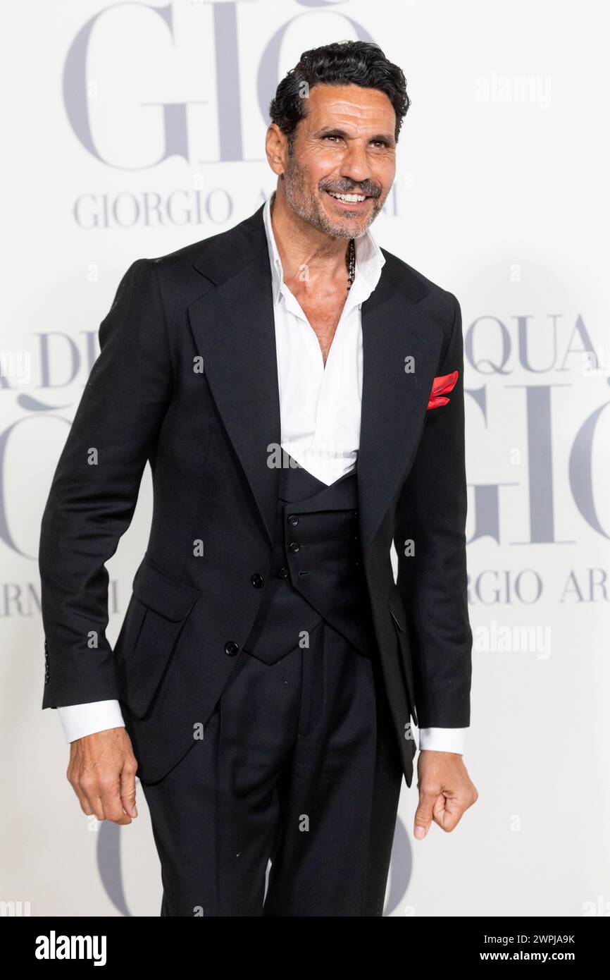 Oscar Higares attends the Giorgio Armani' Photocall at Matadero Madrid ...