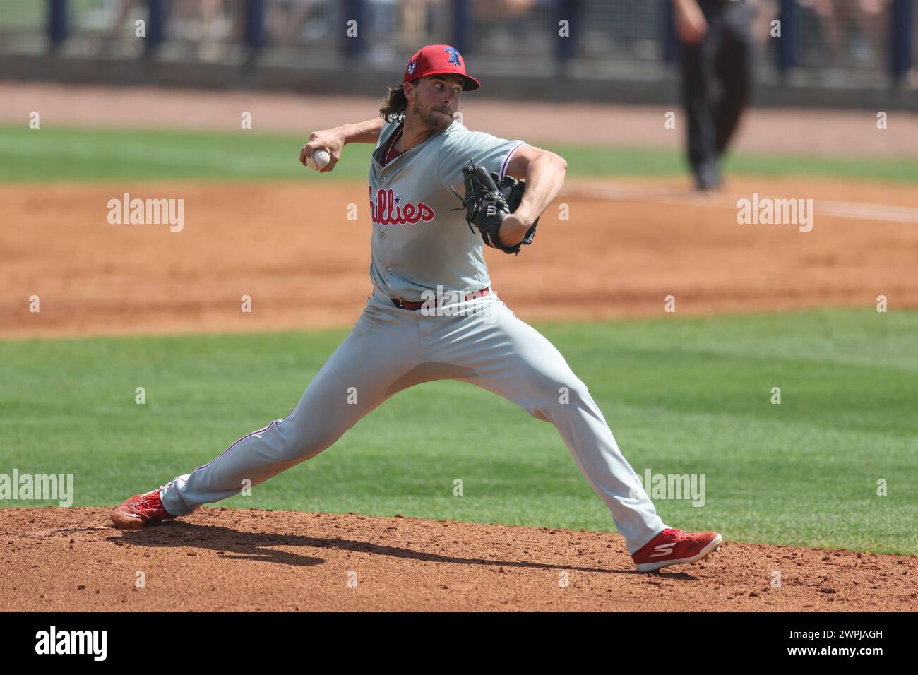 Port Charlotte, FL: Philadelphia Phillies starting pitcher Aaron Nola ...