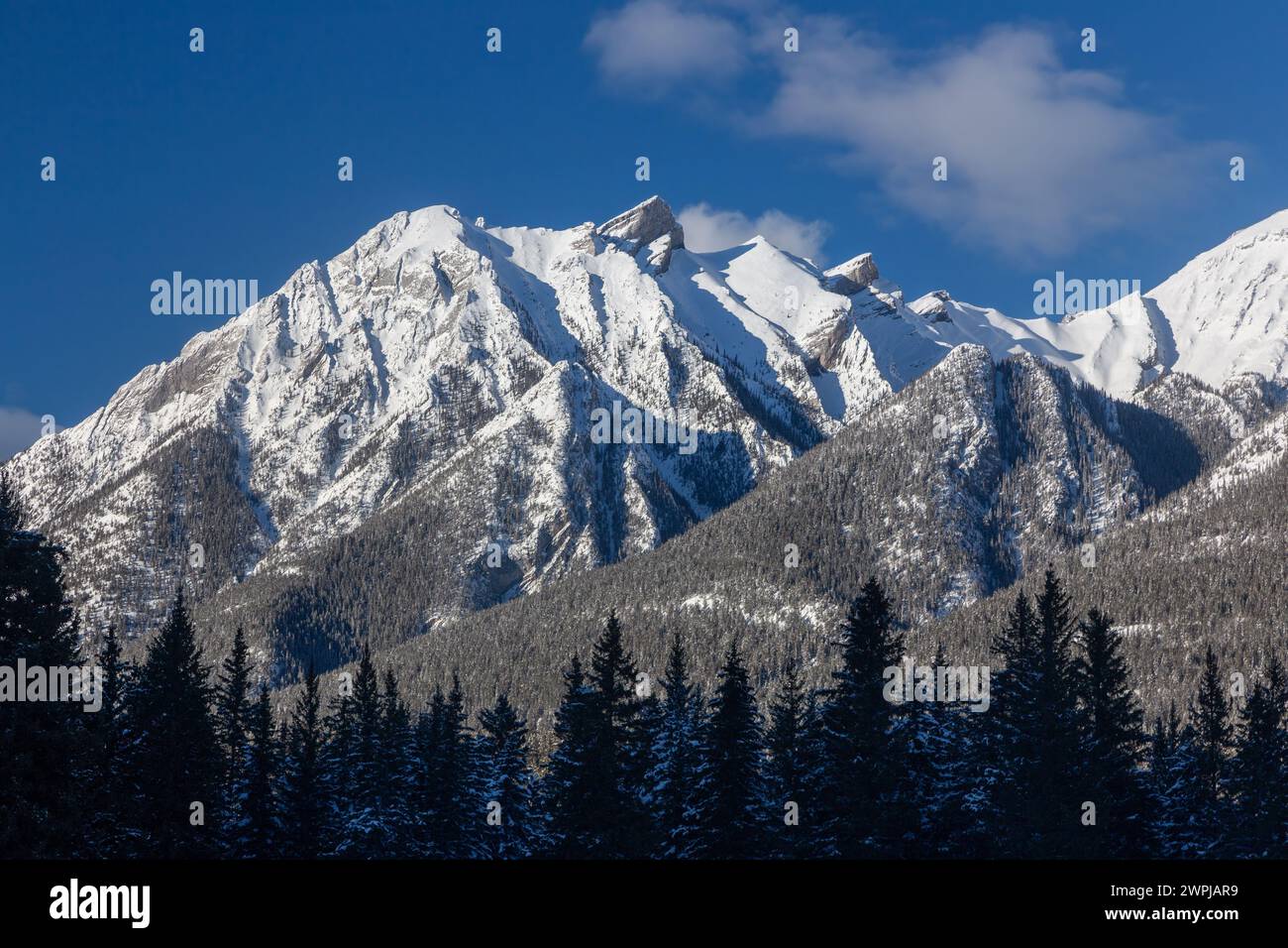 Rugged Mountain Ridge Snow Covered Princess Margaret Peak Fairholme ...
