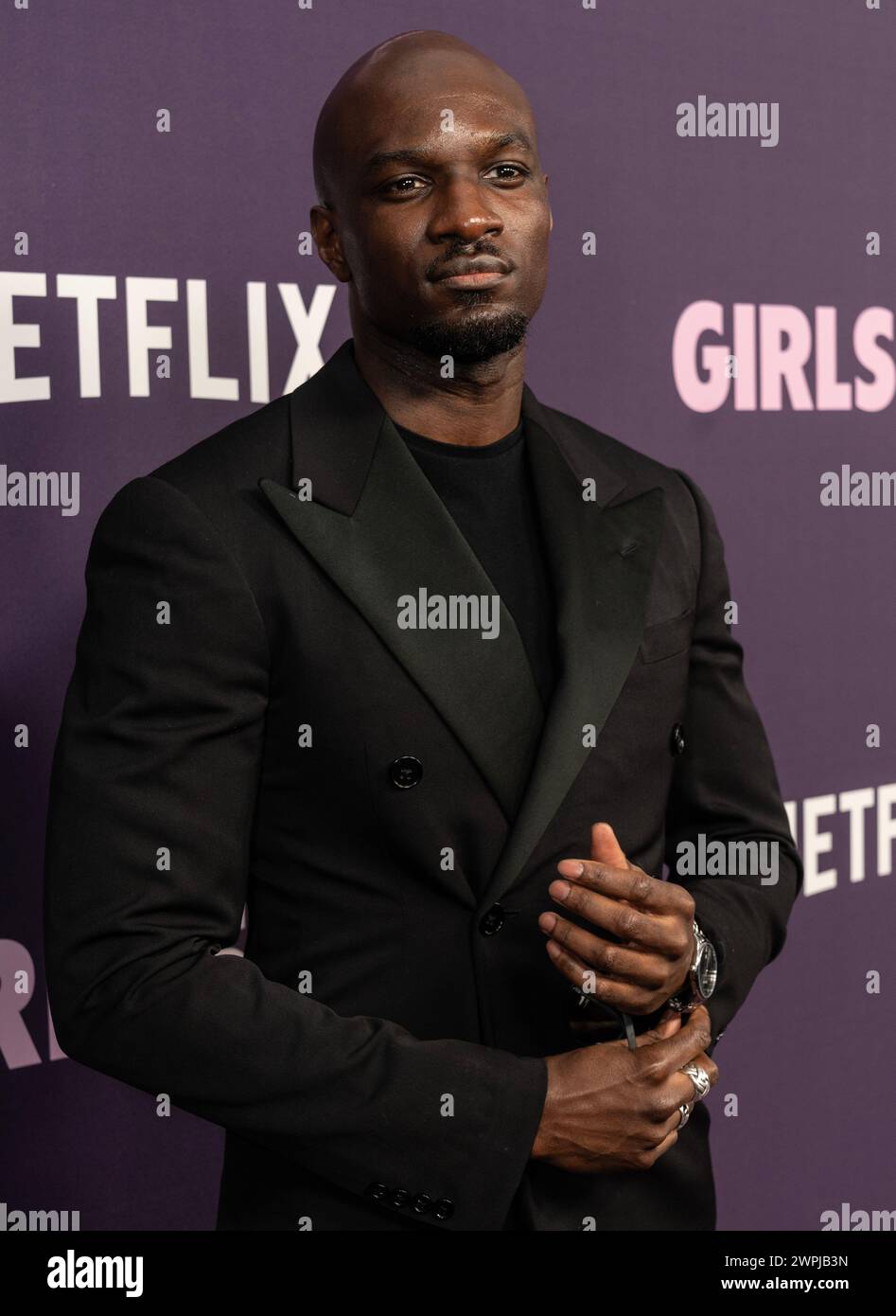 Loic Mabanza attends Girls5eva by Netflix premiere in Paris Theater in ...