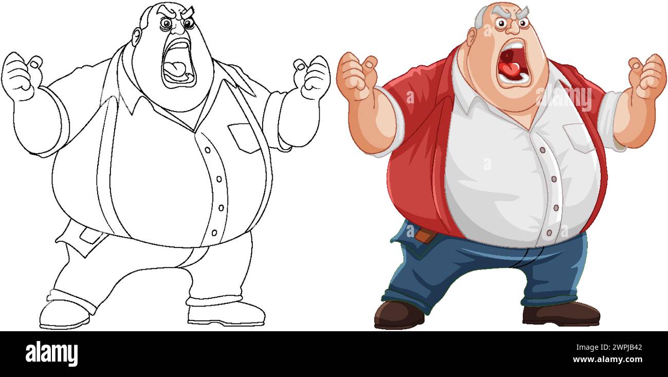 Cartoon of an angry man gesturing with hands Stock Vector Image & Art ...