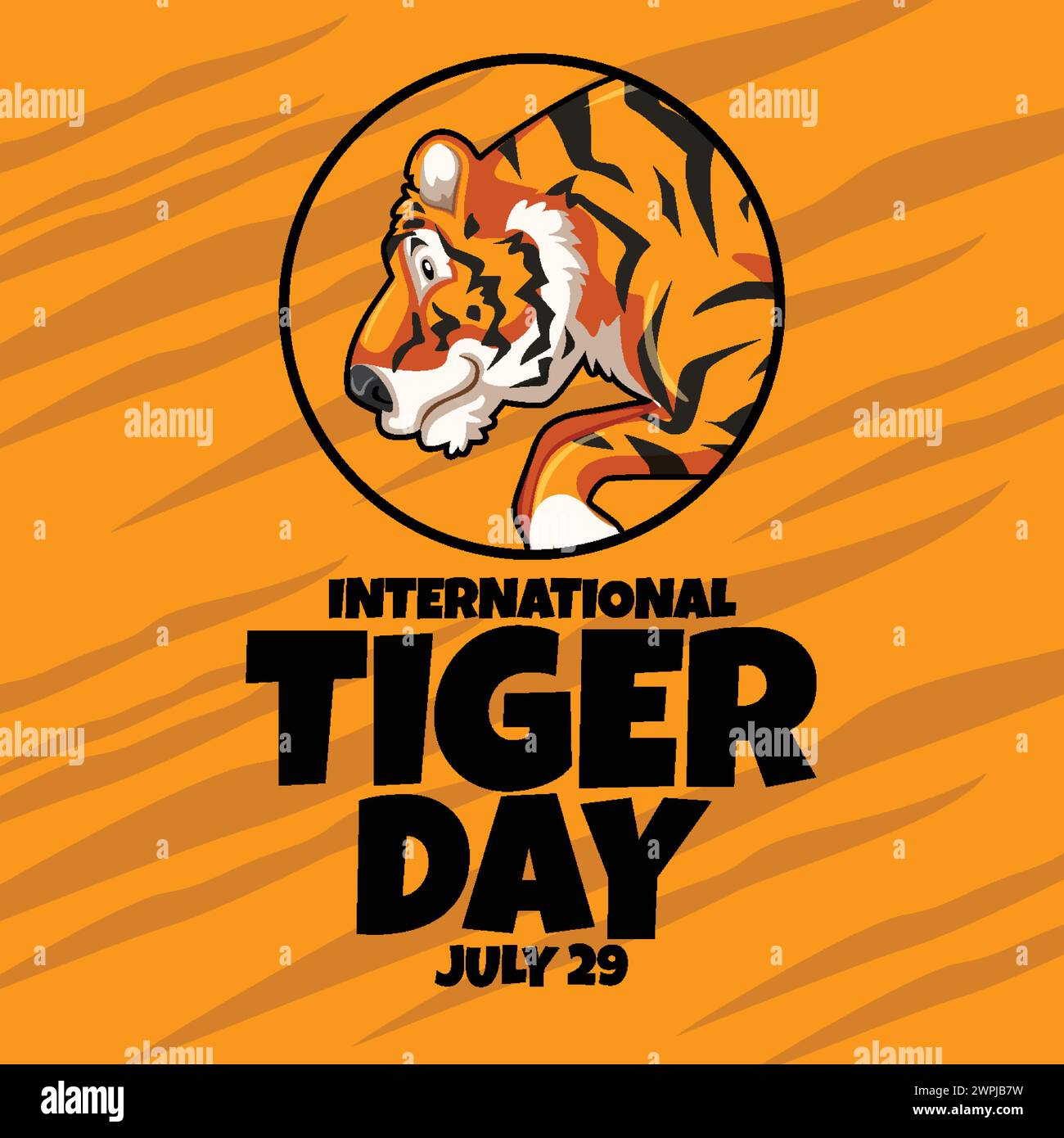 Vector illustration for International Tiger Day, July 29 Stock Vector ...