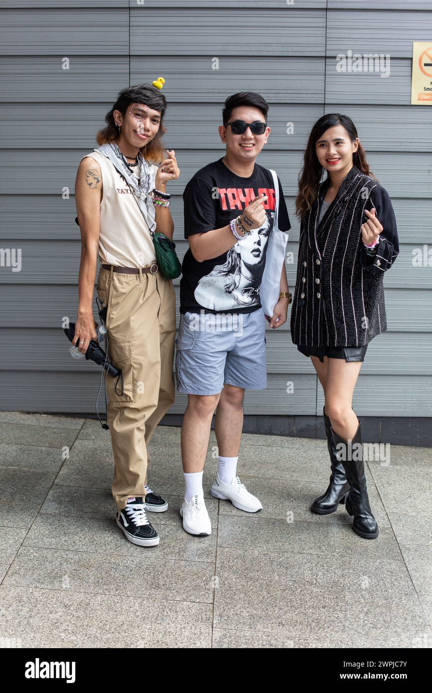 7 March 2024. Companionable fans from Thailand well dress at Taylor ...