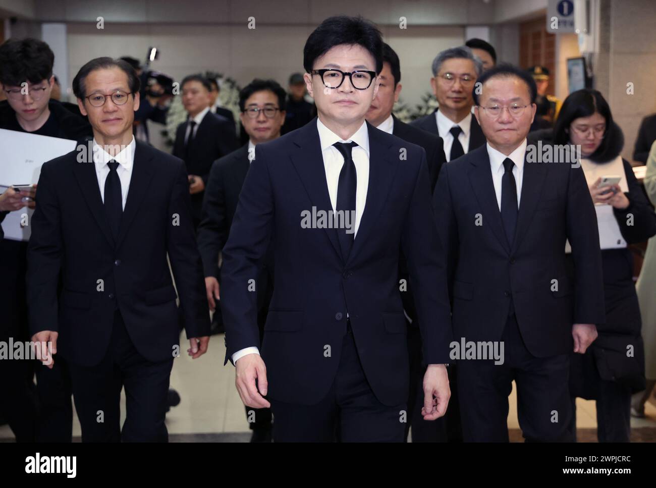 08th Mar, 2024. Funeral for ex-first lady Son Myung-soon Han Dong-hoon ...