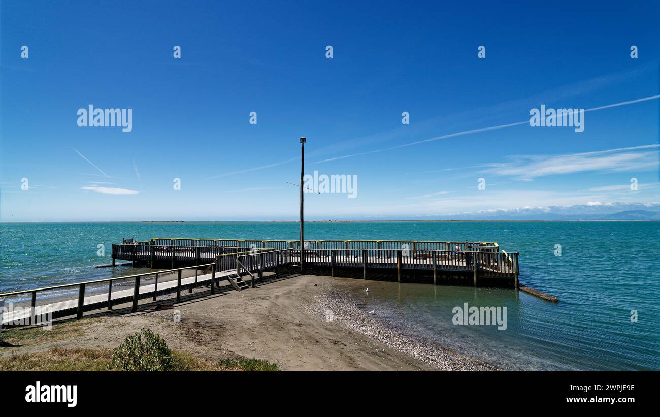 Saltwater baths swimming pool at Motueka, Tasman Region, south island ...