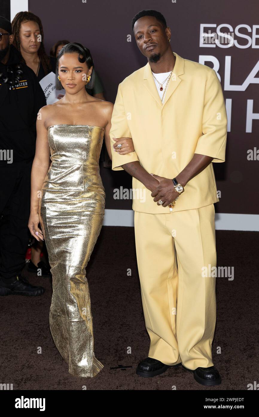 Los Angeles, USA. 07th Mar, 2024. Serayah and Joey Bada$$ attend the ...