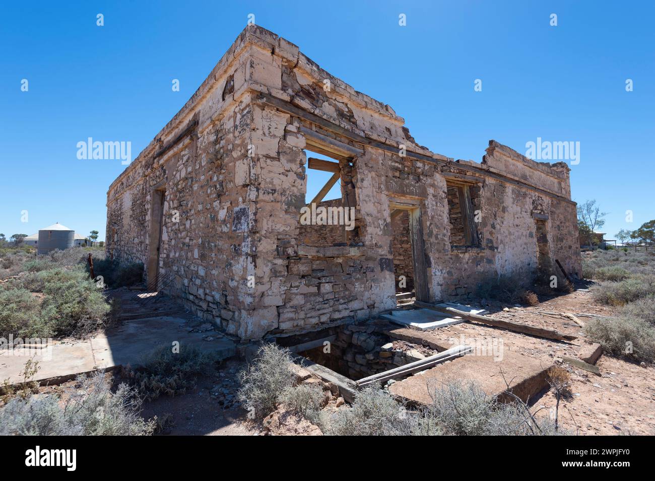 View of ruins at Beltana historic township, South Australia, SA ...
