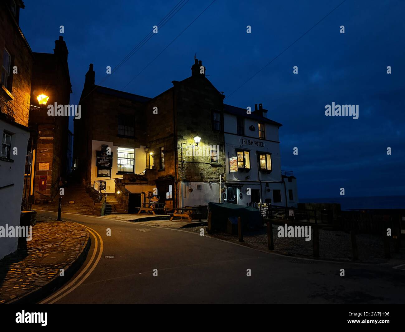 A Dimly lit city house at night Stock Photo - Alamy