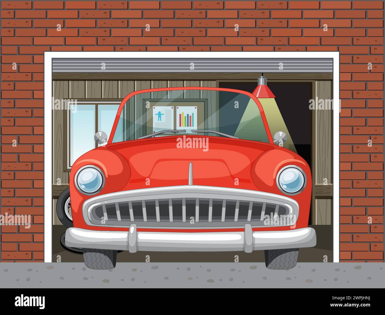 Brick walled view Stock Vector Images - Alamy