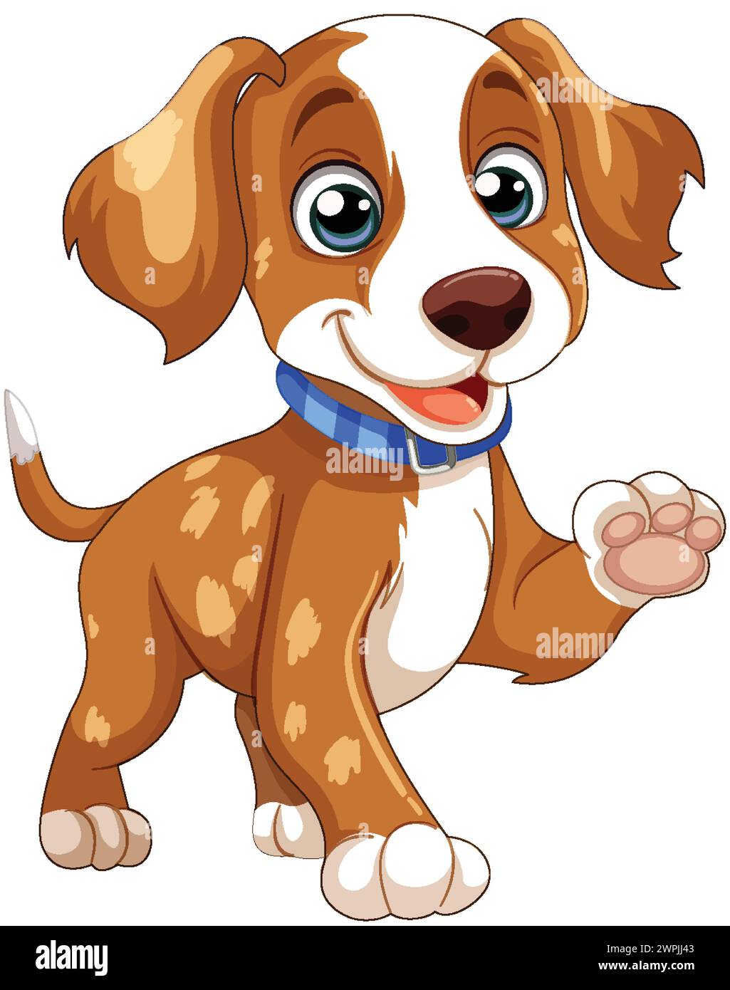 Vector illustration of a happy, playful puppy Stock Vector Image & Art ...