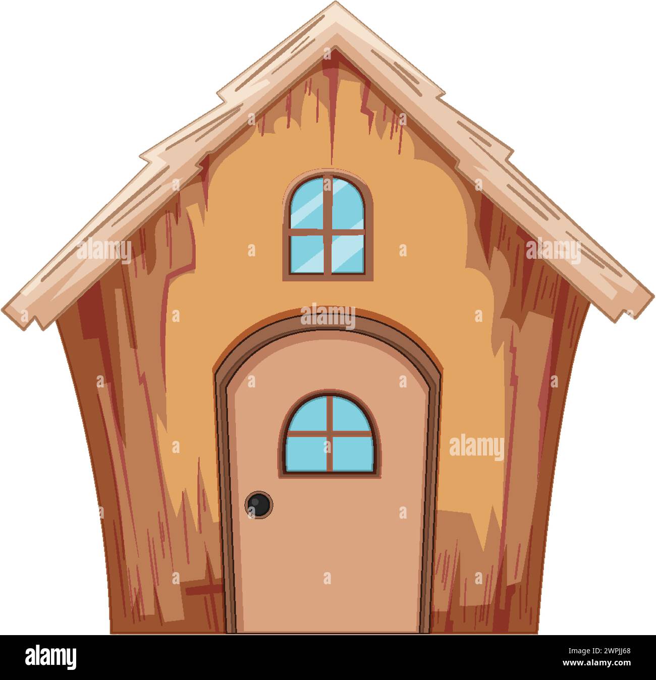 Vector graphic of a simple wooden house Stock Vector Image & Art - Alamy