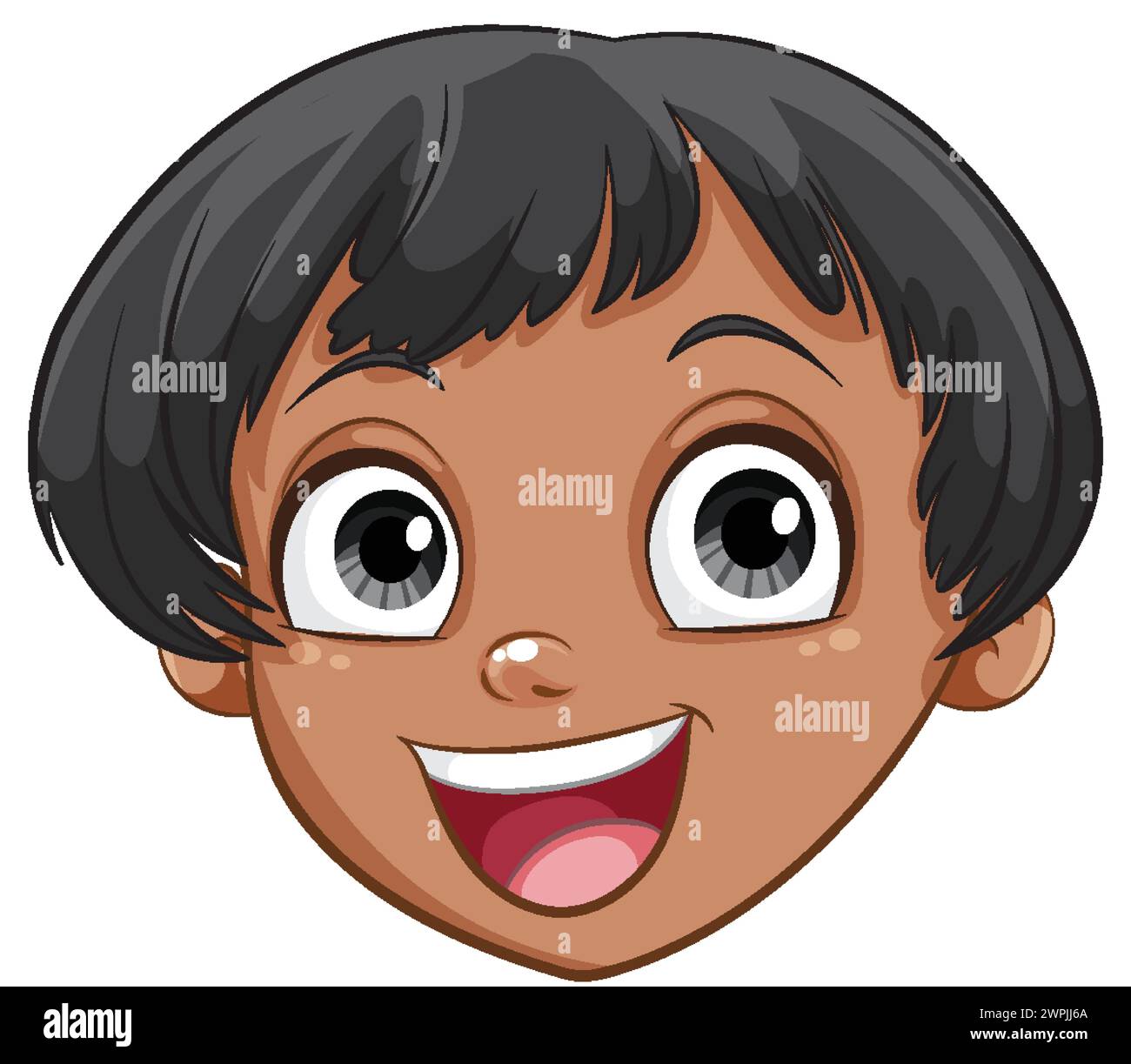 Vector illustration of a cheerful young boy Stock Vector Image & Art ...