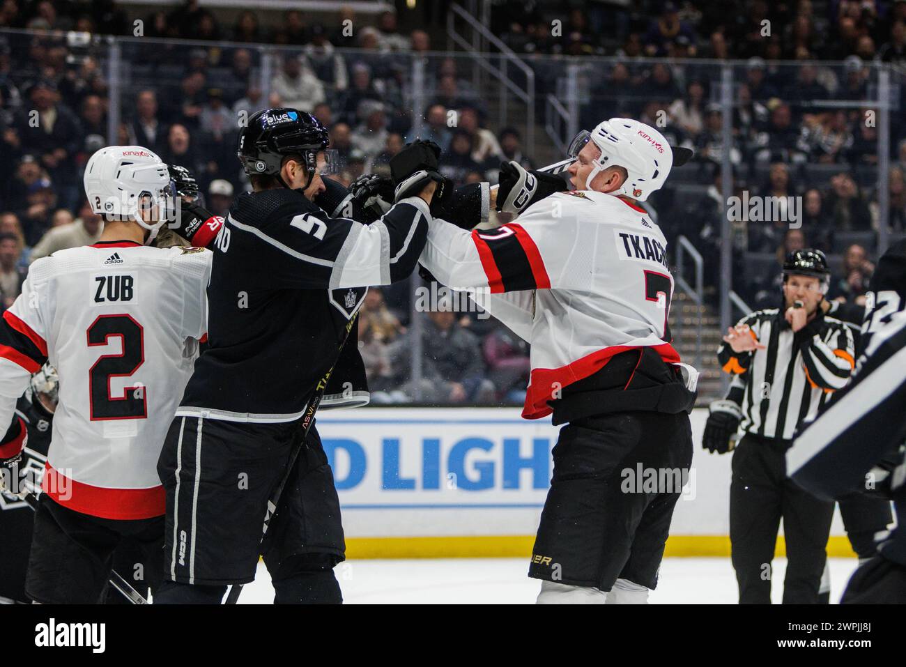 Los Angeles, California, USA. 7th Mar, 2024. BRADY TKACHUK of the NHL's ...