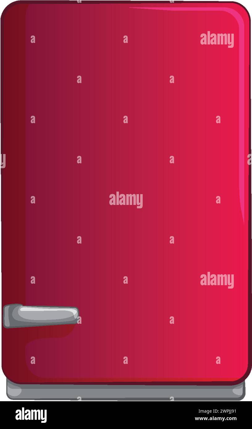 Vector illustration of a shiny red refrigerator Stock Vector Image ...