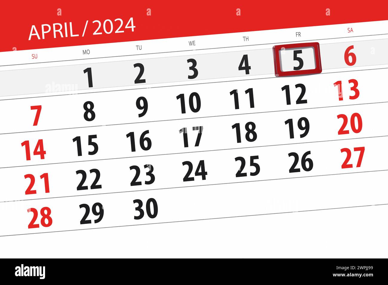 Calendar 2024, deadline, day, month, page, organizer, date, April ...