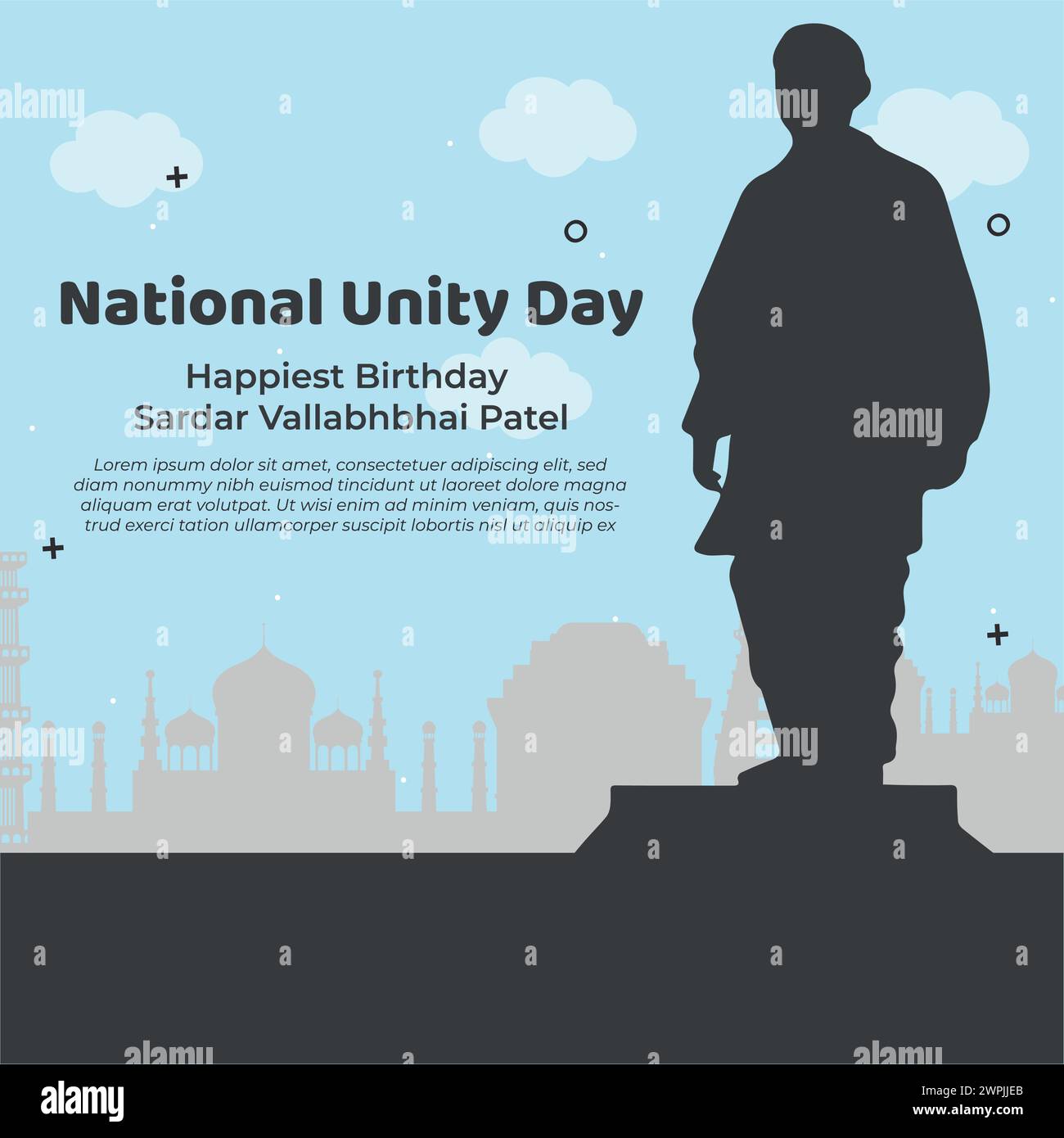national unity day sardar vallab bhai patel jayanti Stock Vector Image ...