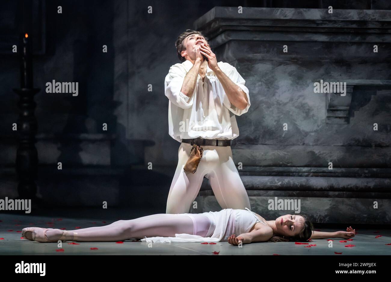 Joseph Taylor as Romeo and Dominique Larose as Juliet during the dress rehearsal for Northern ...