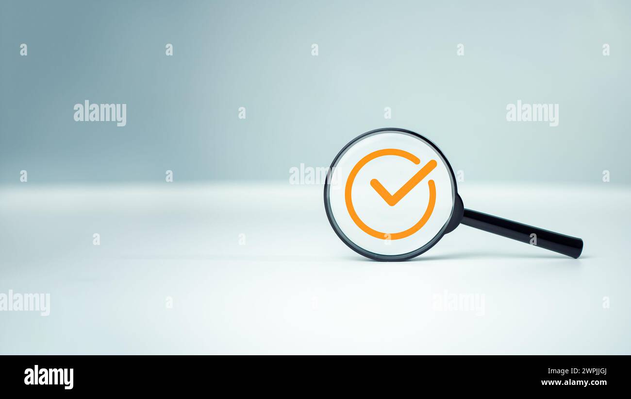 Checkmark to approve, Magnifying glass focus to Approve document icon ...