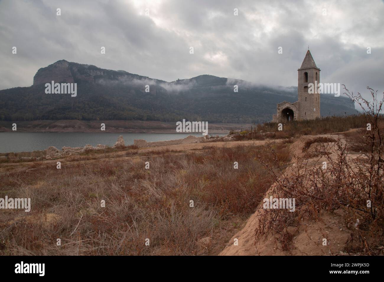 A scenic view of Panta de Sau swamp in Catalonia, Spain Stock Photo - Alamy