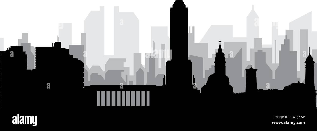 Cityscape skyline panorama of ROSARIO, ARGENTINA Stock Vector Image ...