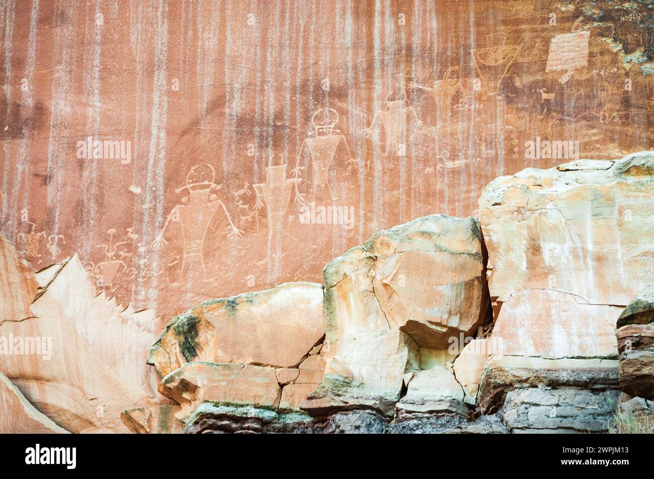 Petroglyphs at Capitol Reef National Park in Utah, USA Stock Photo - Alamy