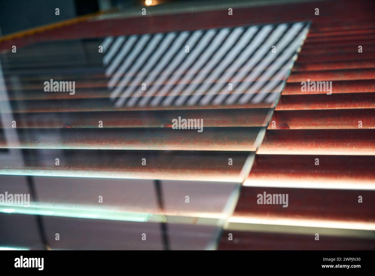 Process of glass tempering using thermal equipment Stock Photo - Alamy