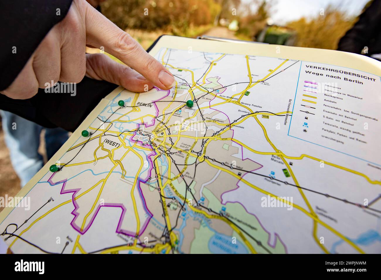 Berlin Karte mit der angeblichen Route von Winfried Freudenberg mit ...