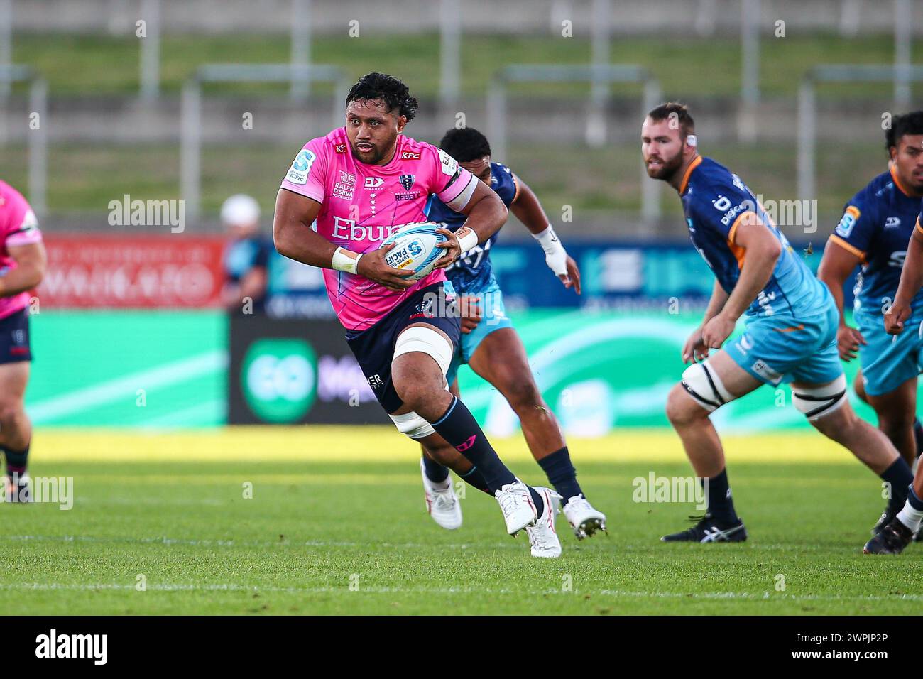 Auckland, New Zealand. 08th Mar, 2024. Rob Leota of the Rebels during ...