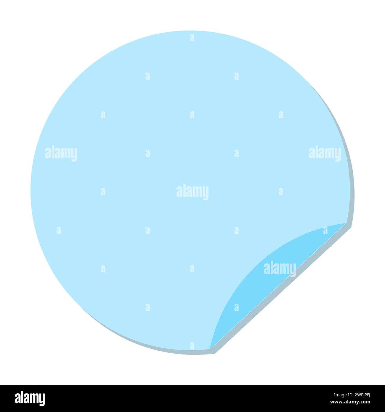 Blue Round Paper Sticker Vector Illustration Stock Vector Image & Art ...