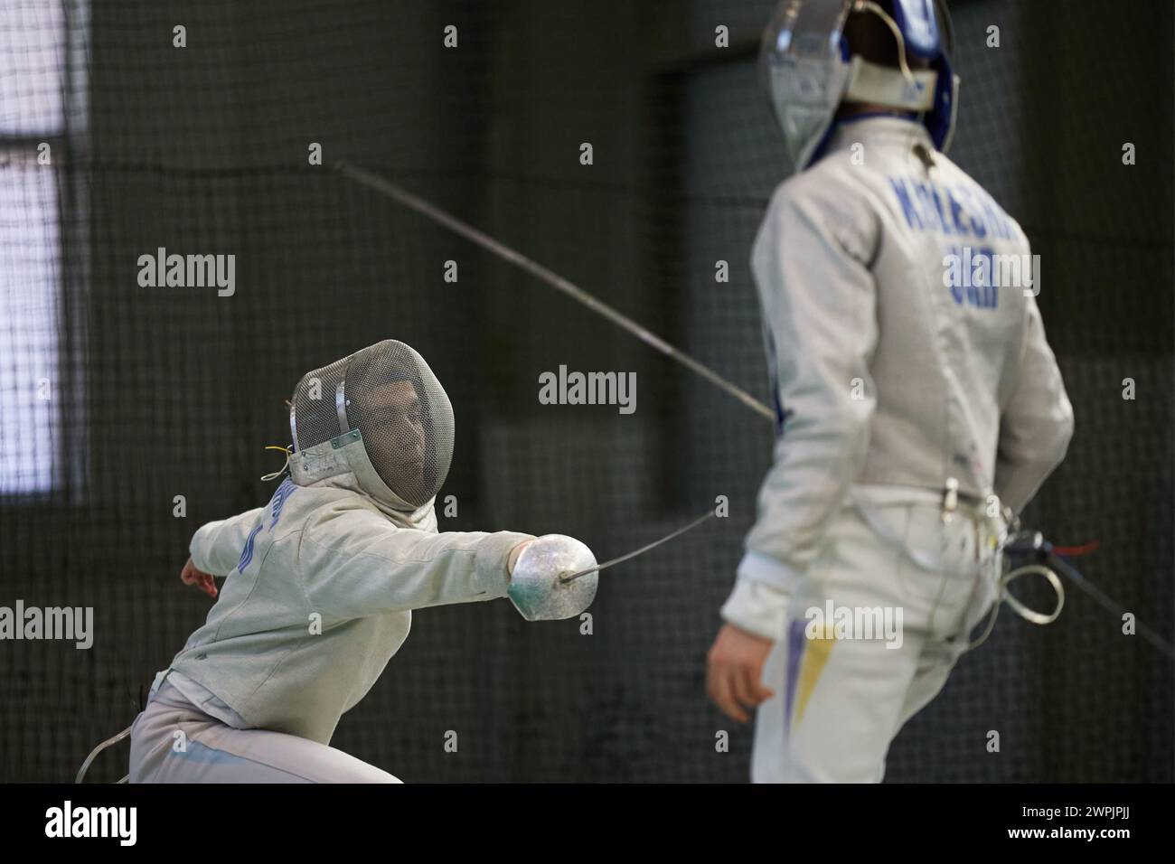Fencers Oleksandr Hryhoruk (on the left)and Iurii Kulesha at the "All ...