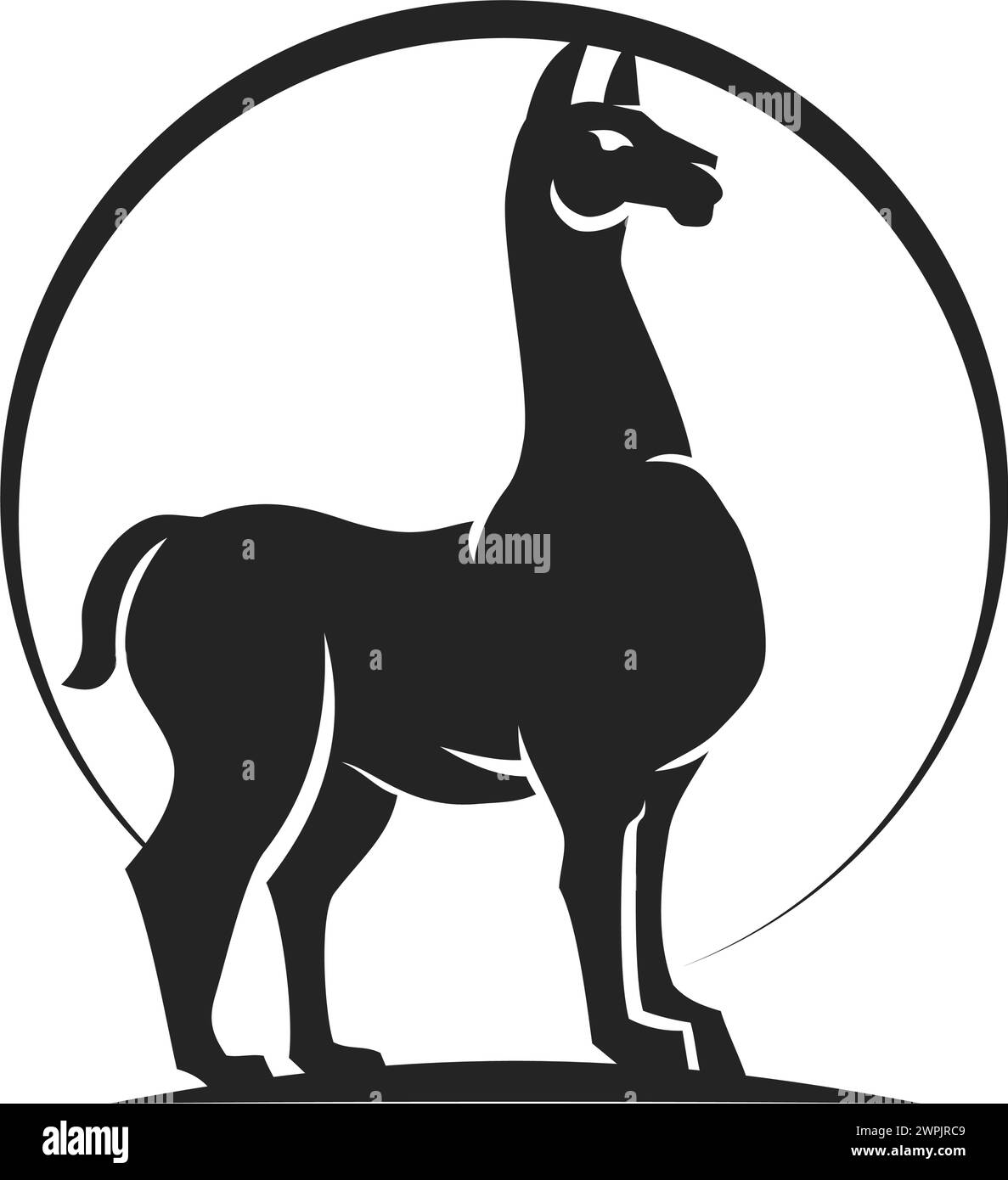 Llama Logo template Isolated. Brand Identity. Icon Abstract Vector ...